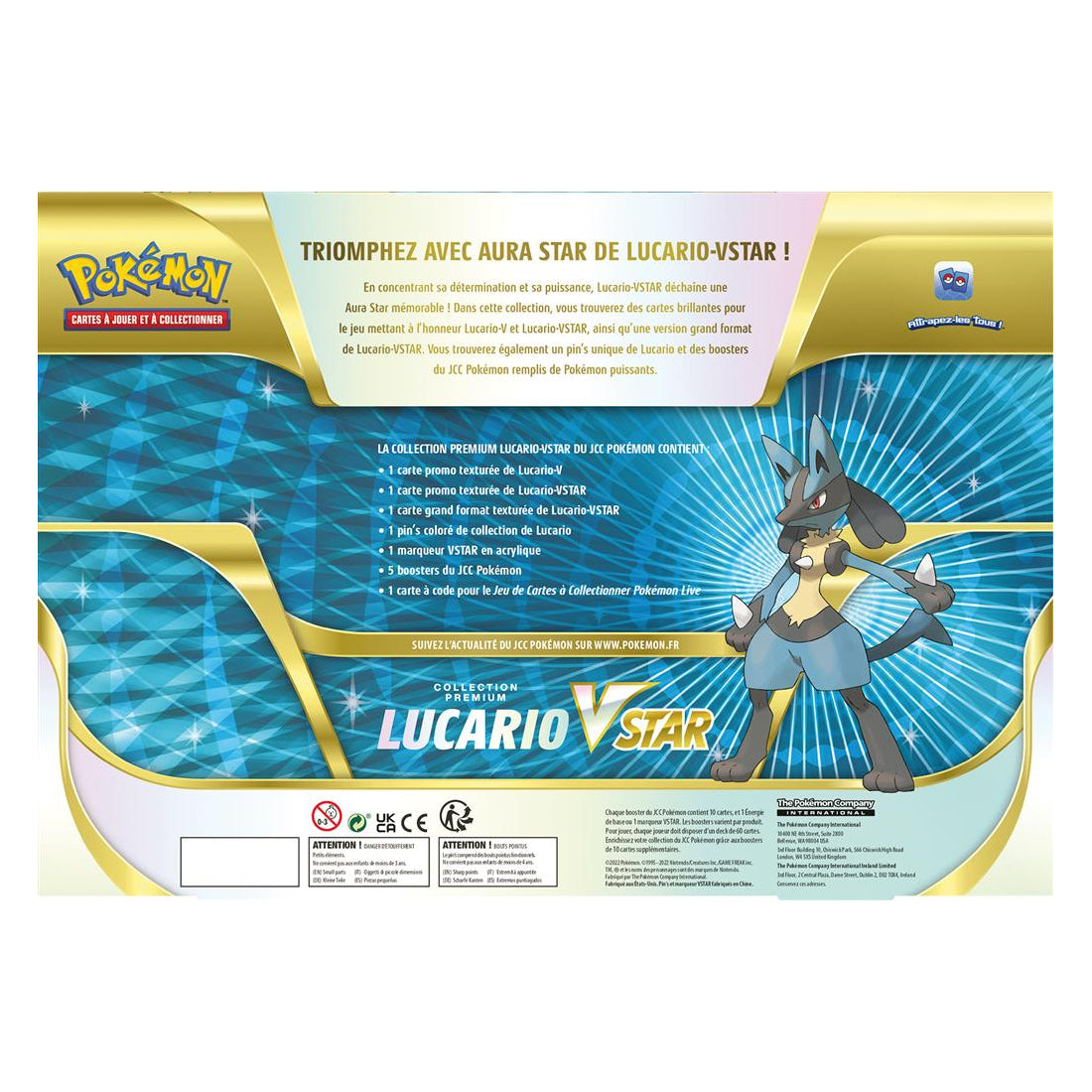 Coffret Premium Lucario VSTAR Pokémon avec 5 boosters – JollyCards